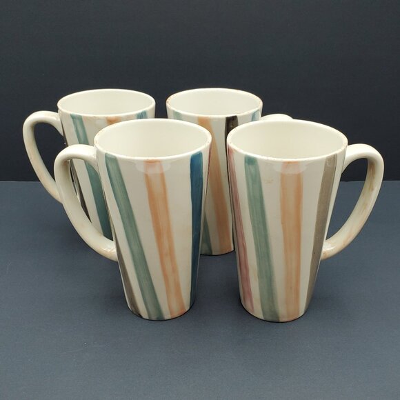 Oneida | Dining | Oneida Teramo Stripes Latte Mugs Oneida Teramo Tall ...